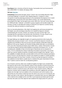 [2020] EWHC 112 (Admin) - Town Legal